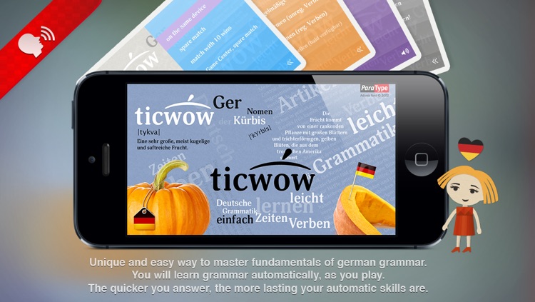 Ticwow Ger™ Learn German grammar as you play tic-tac-toe by FormFarm, LLC