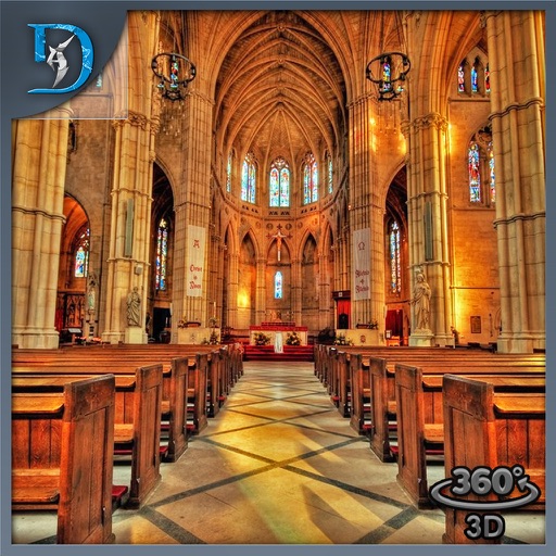 VR - 3D Church Interior Views by Door to Apps