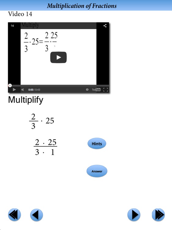 Multiplying Fractions Part 1 by Douglas Bump