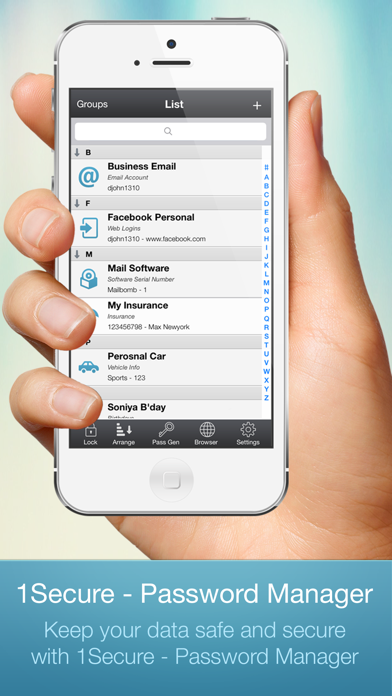 1Secure Wallet - Password Manager PC 버전: 무료 다운로드 - Windows 10,8,7 [한국어 앱]