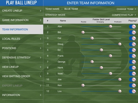 Play Ball Lineup - Youth Baseball and Softball Lineup Maker - AppRecs