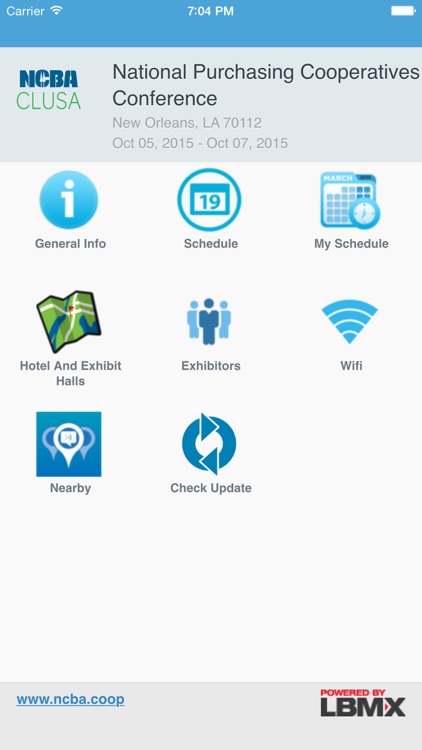 NCBA Conference App by LBMX Inc.