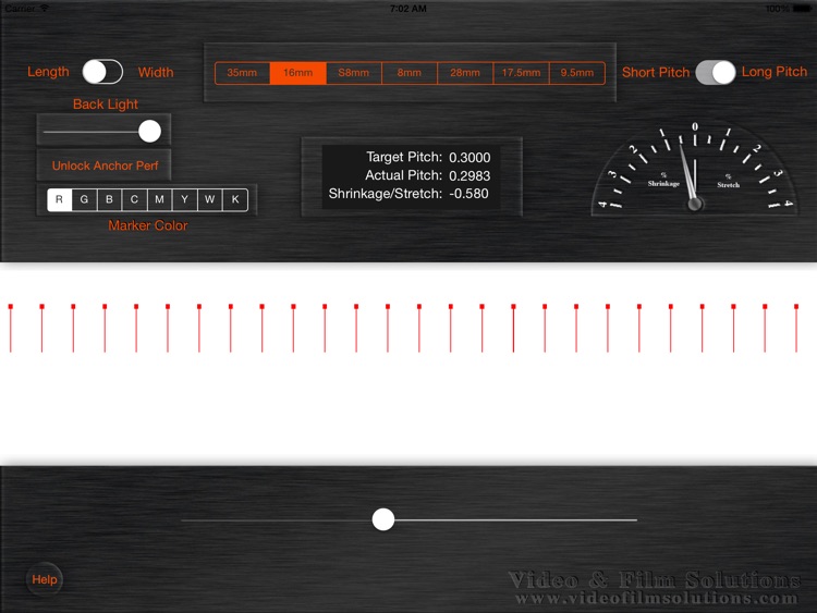 Film Shrinkage Meter by Video & Film Solutions