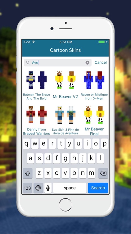 HD Cartoon Skins Lite - Best Collection for Minecraft PE & PC by Apx Web