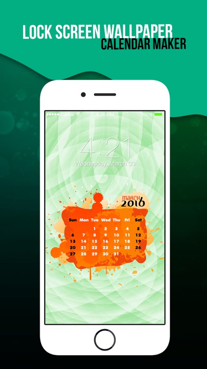Lock Screen Wallpaper Calendar Maker - Designer Calendar Theme ...
