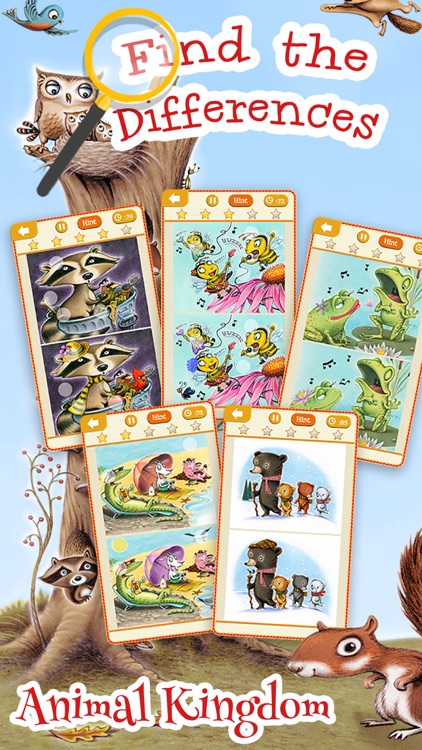 Animal Kingdom Spot the Difference Picture Hunter Puzzle Games for Kids ...