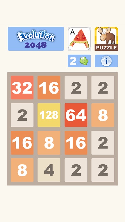 Darwin Evolution:2048 - теория Дарвина / puzzle game by Andrey Minkov