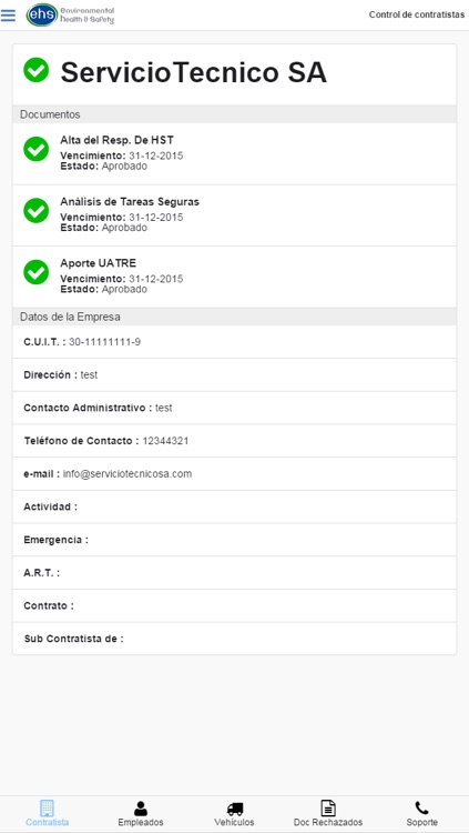 EHS - Control de Contratistas by Fernando Garcia