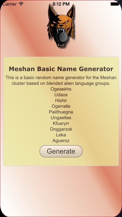 Meshan Basic Name Generator by FSpace Publications