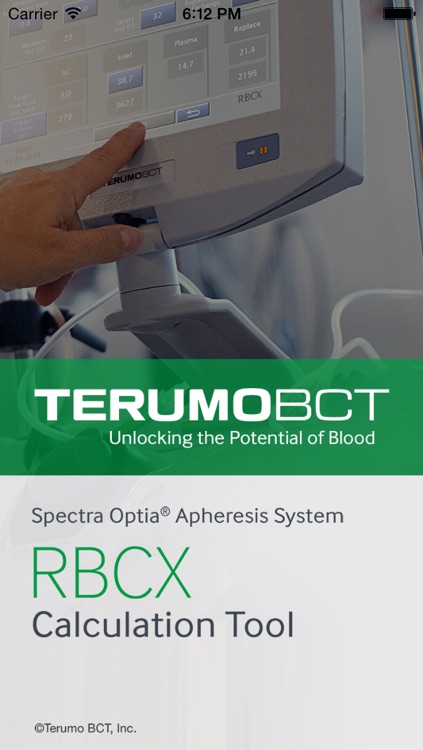 RBCX Calculation Tool by Terumo BCT
