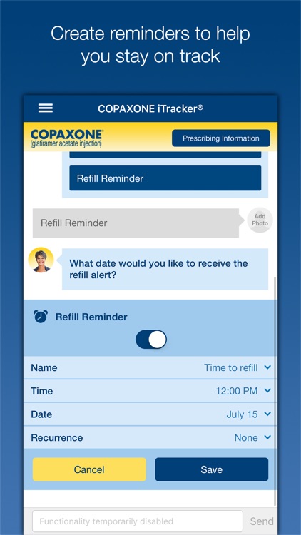 COPAXONE iTracker™ by Teva Pharmaceuticals USA, Inc.