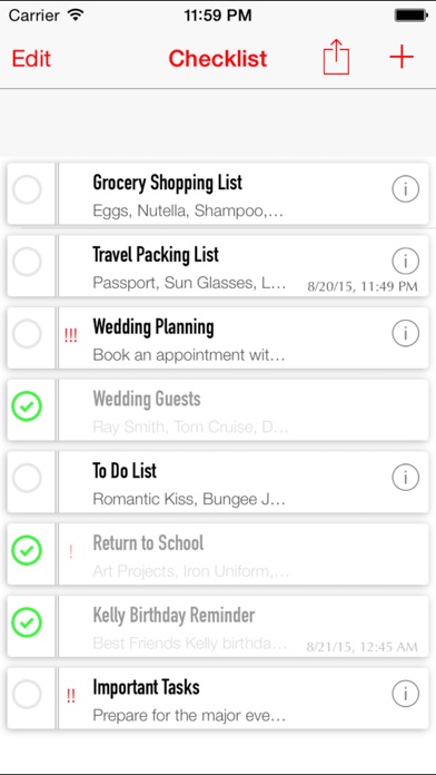 Simple Checklist - To Do List with Task Reminder iPhone App