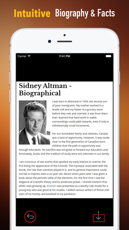 Biography and Quotes for Sidney Altman:Speech by Steve Chang