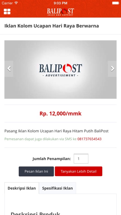 Iklan Bali Post by PT. Bali Post