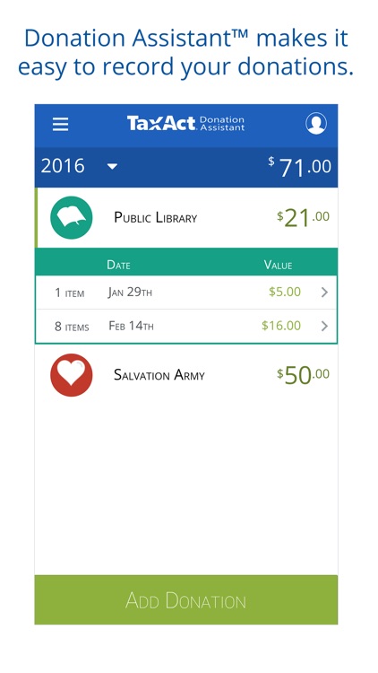 Donation Assistant by TaxAct – Track & maximize your deduction for ...