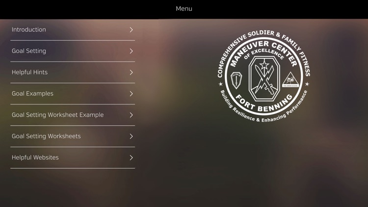 CSF2 Goal Setting by U.S. Army, Maneuver Center of Excellence ...
