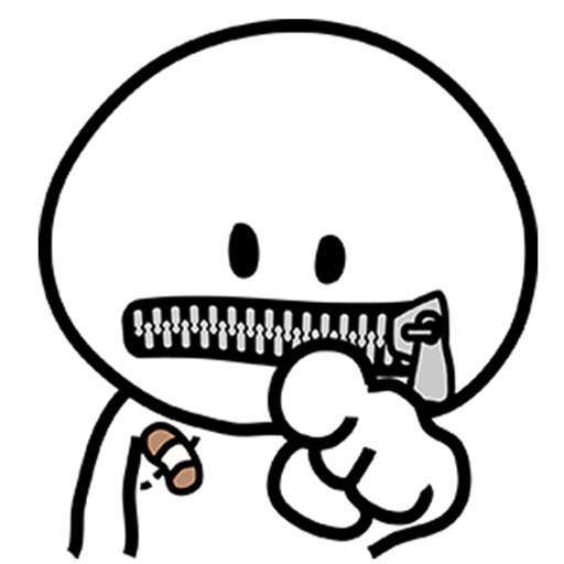 Zipper Man Sticker by steven willcox