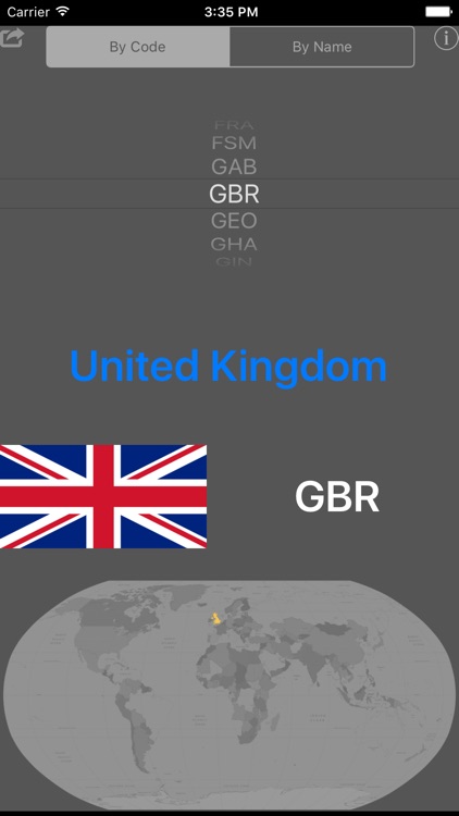 Three Letter Country Codes Database by MmpApps Corp.