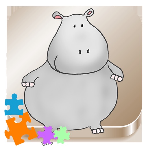 Hippo Crip Animals jigsaw puzzle games of the week by piboon Srisontisuk