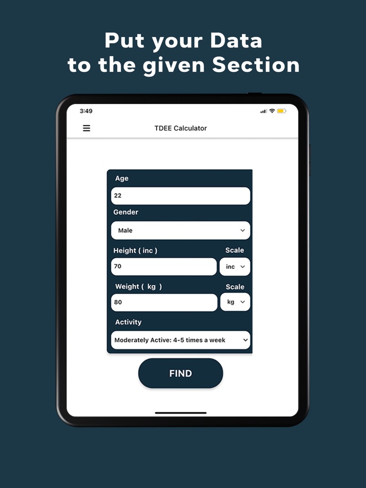 Tdee Calculator Bmi Bmr App For Iphone Free Download Tdee