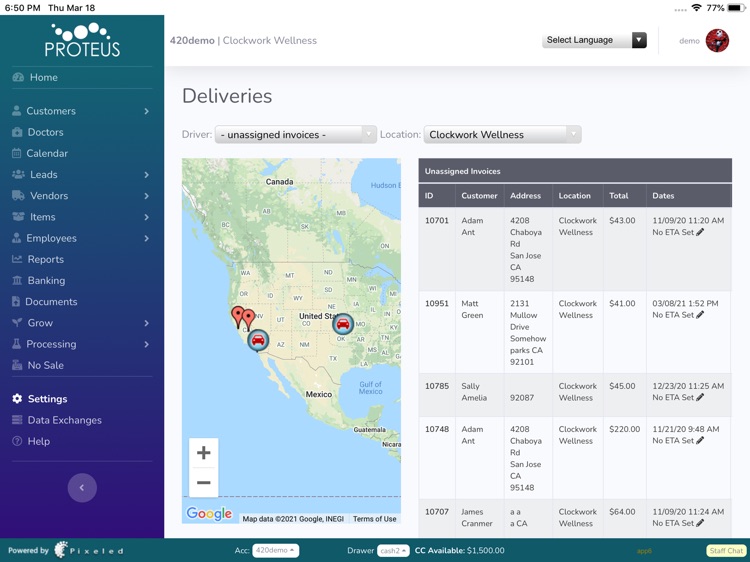 Proteus POS by pixeled.net