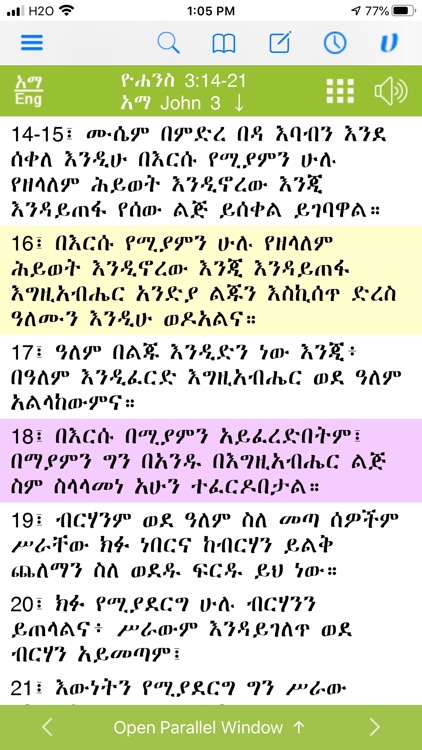 Amharic, Geez Bible with Audio by Haile Berhe