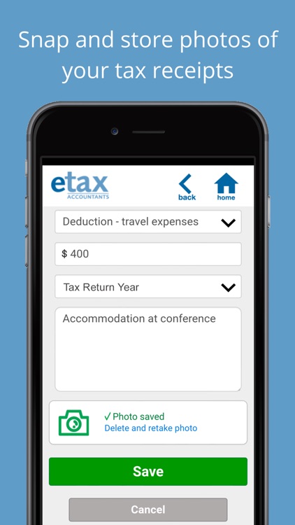 Etax Mobile App by Etax Accountants