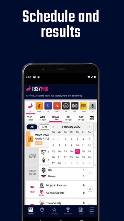 1337PRO eSport Scores Stats by LeetEnt Ltd