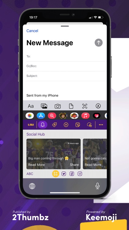 LSU TIGERS Keyboard by 2Thumbz by 2ThumbZ Entertainment