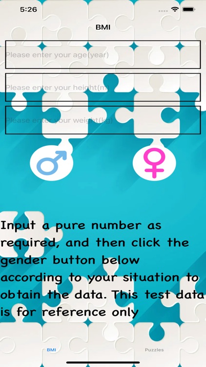 BMI calculation and puzzle by Nguyen Cong Trinh