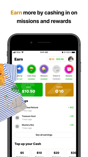 Blidz - Shop Deals, Earn Money for iPhone - APP DOWNLOAD