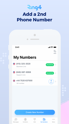 Ring4 - Second Phone Number for iPhone - APP DOWNLOAD